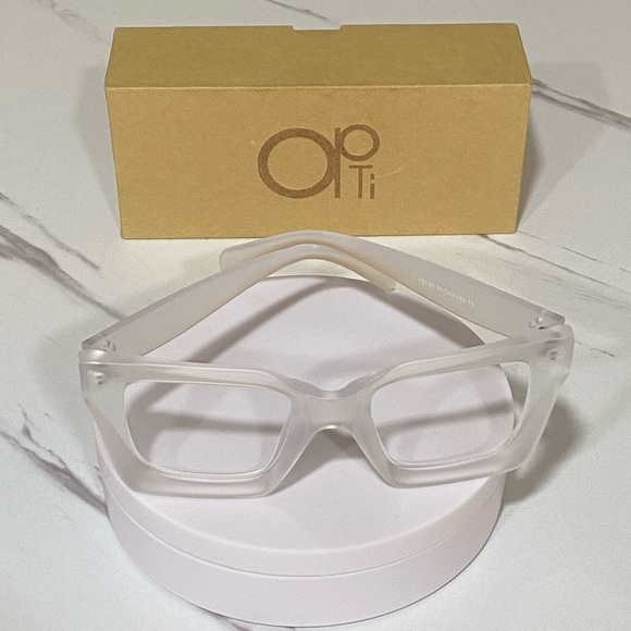 OPTIPRECISION | Accessories | Opti Precision Matte Translucent White Block Frames | Poshmark